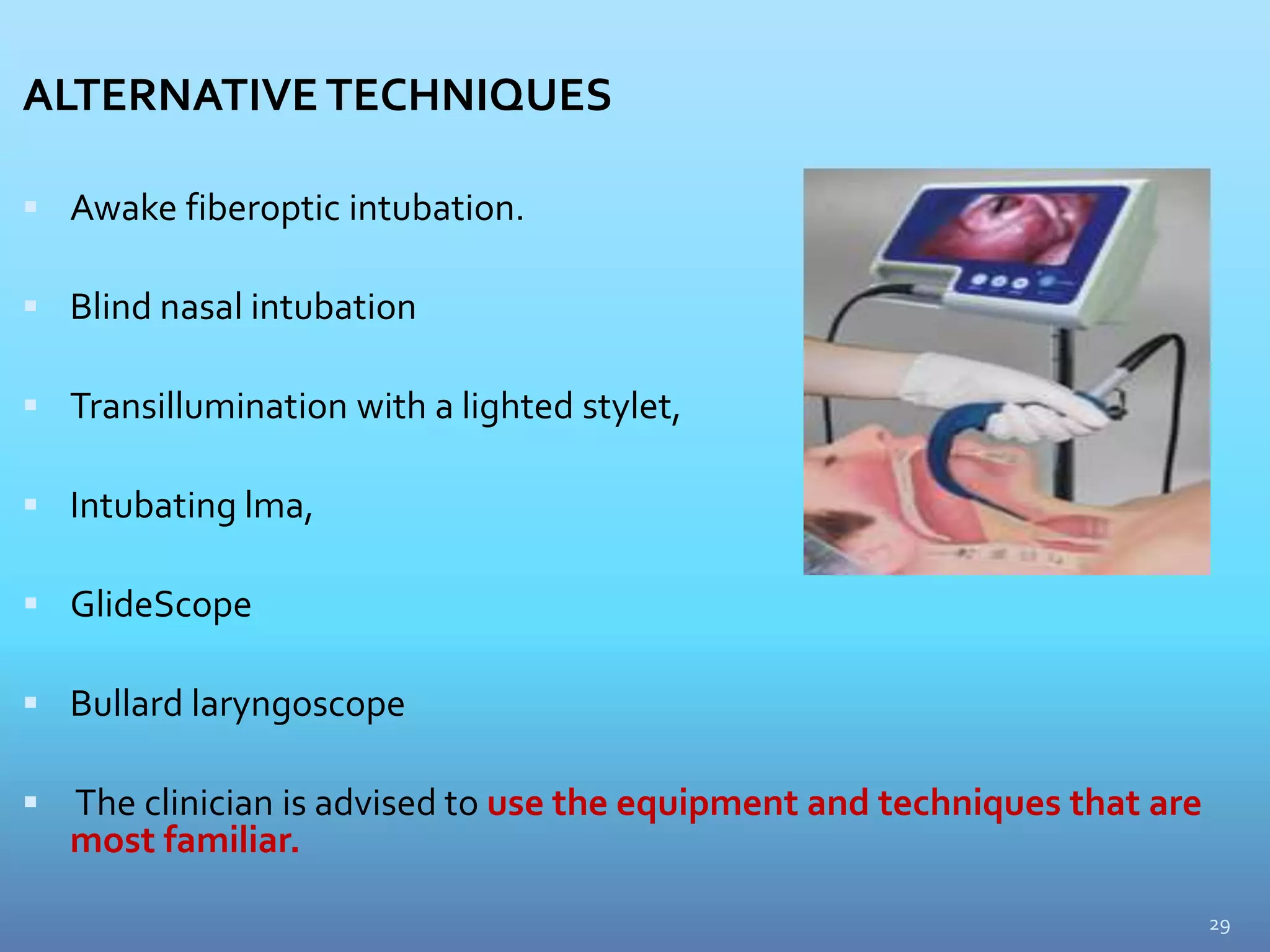 Airway management in special scenarios | PPTX