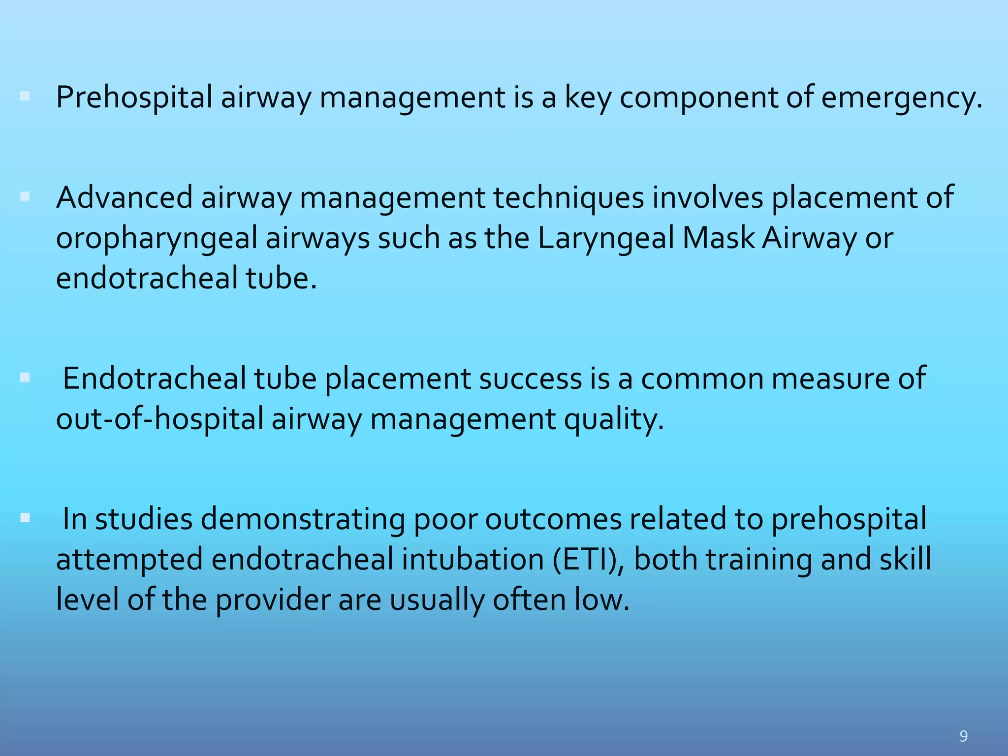 Airway management in special scenarios | PPTX