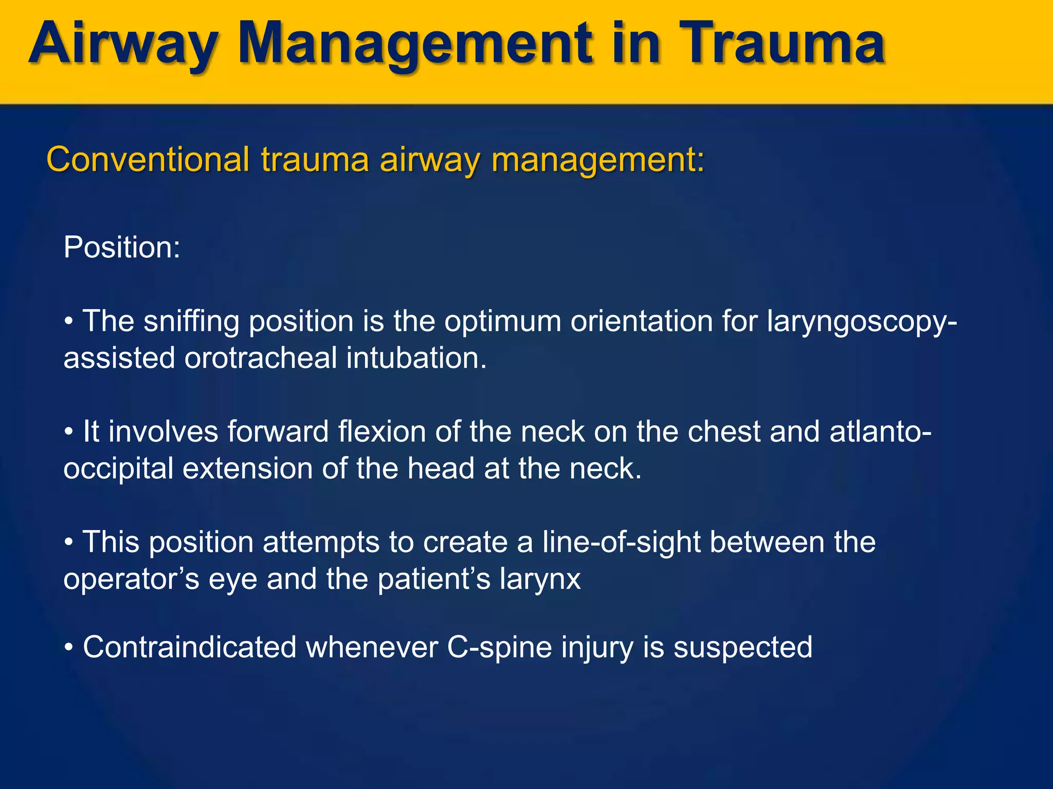 Airway management in trauma patients | PPTX