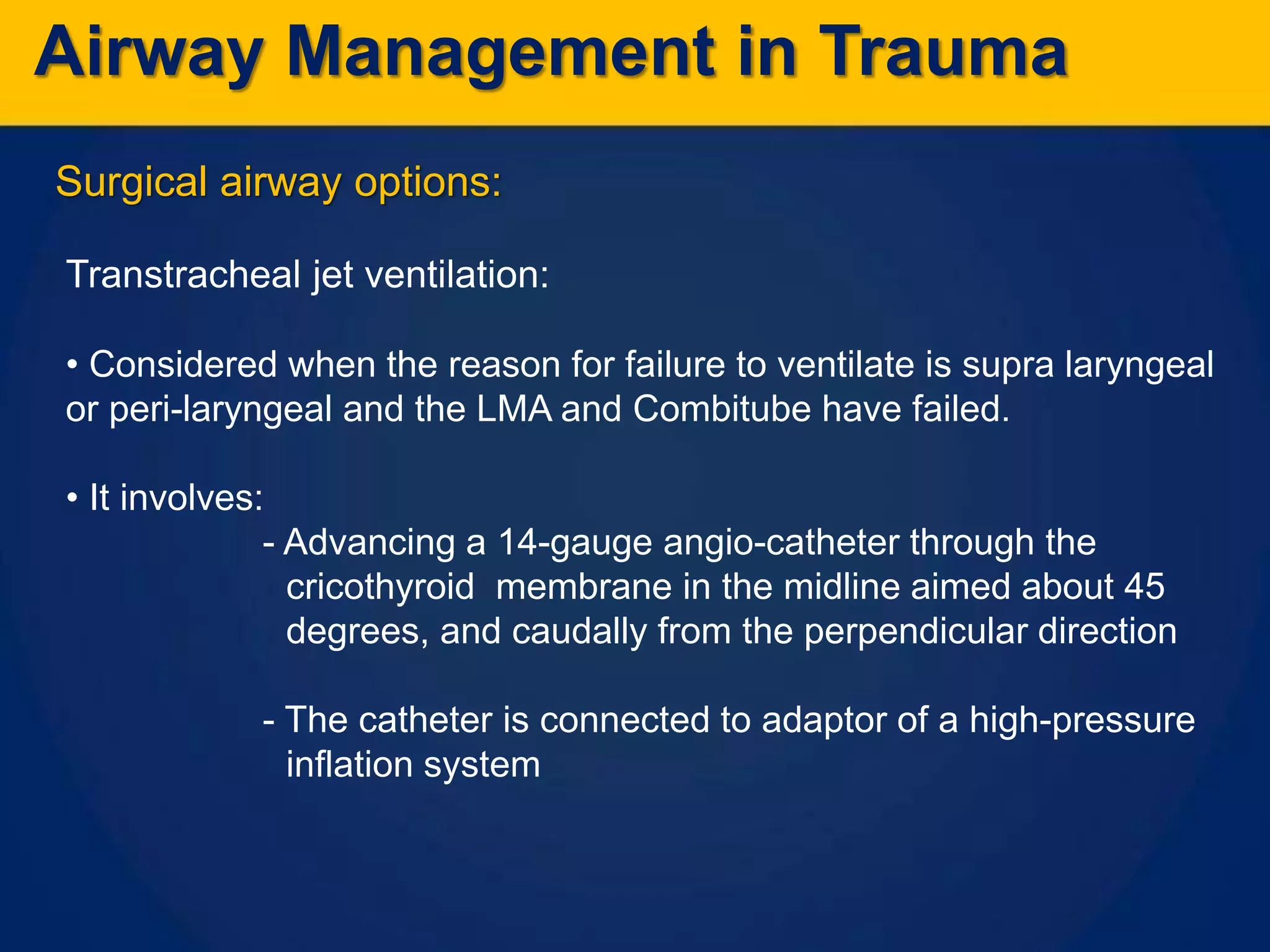Airway management in trauma patients | PPTX