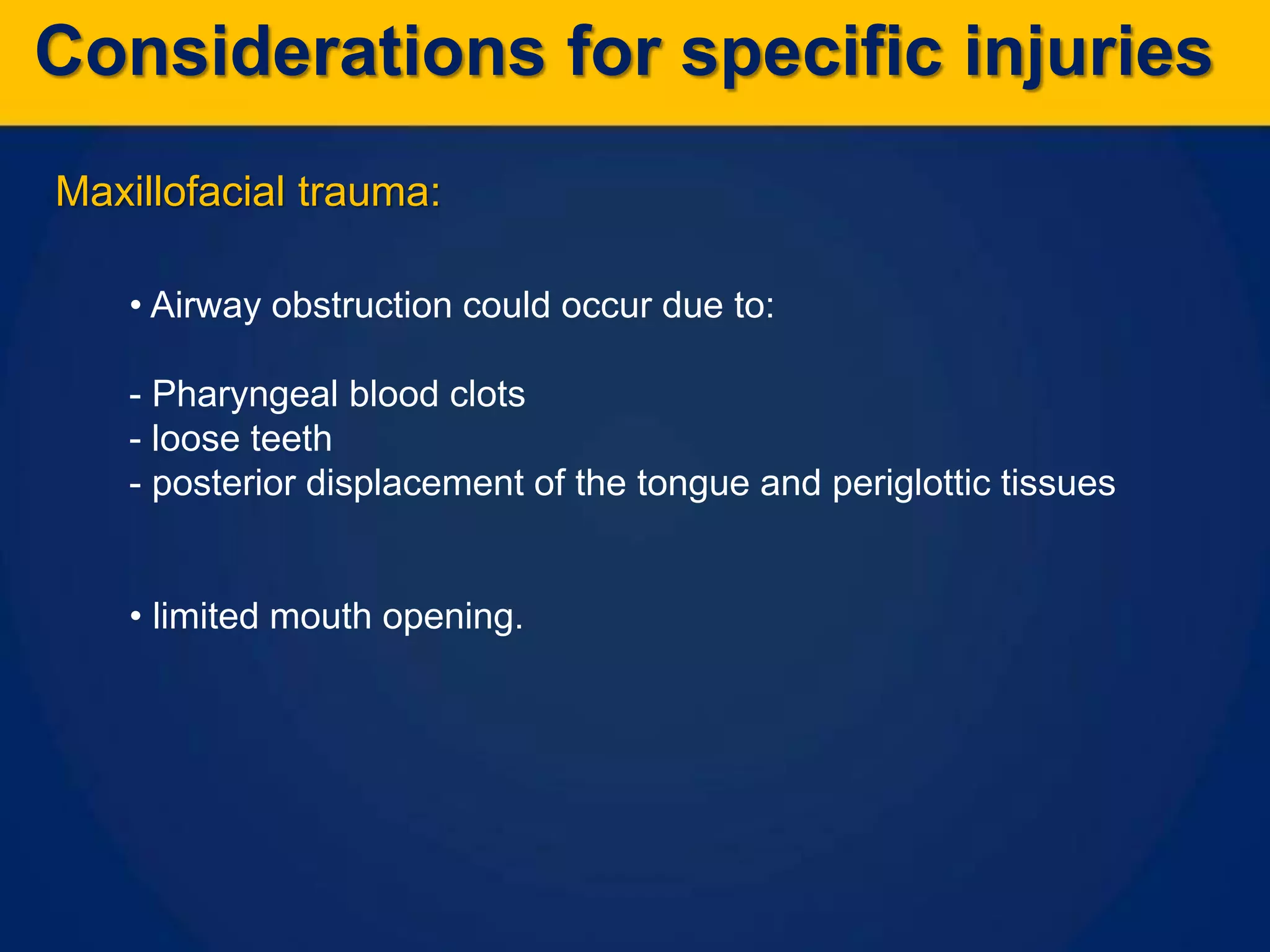 Airway management in trauma patients | PPTX