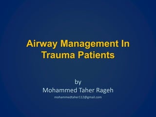 Airway management in trauma patients | PPT