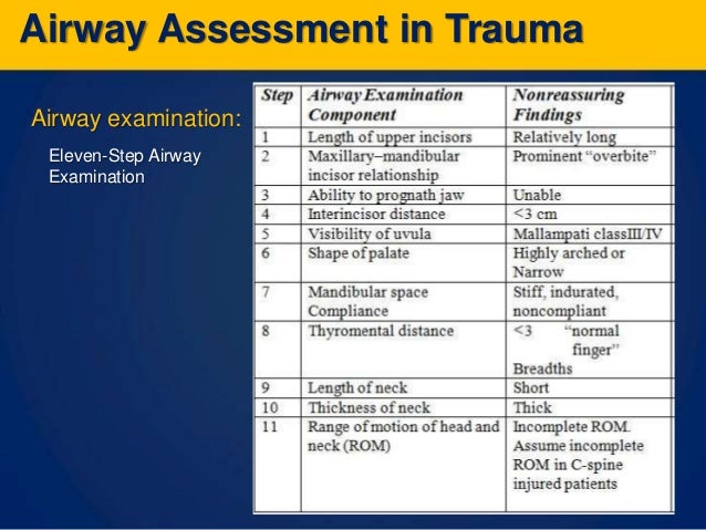 Airway management in trauma patients