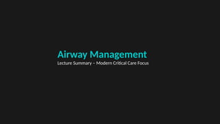 Airway_Management Powerpoint Lecture Modern | PPTX