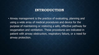 Airway management | PPTX