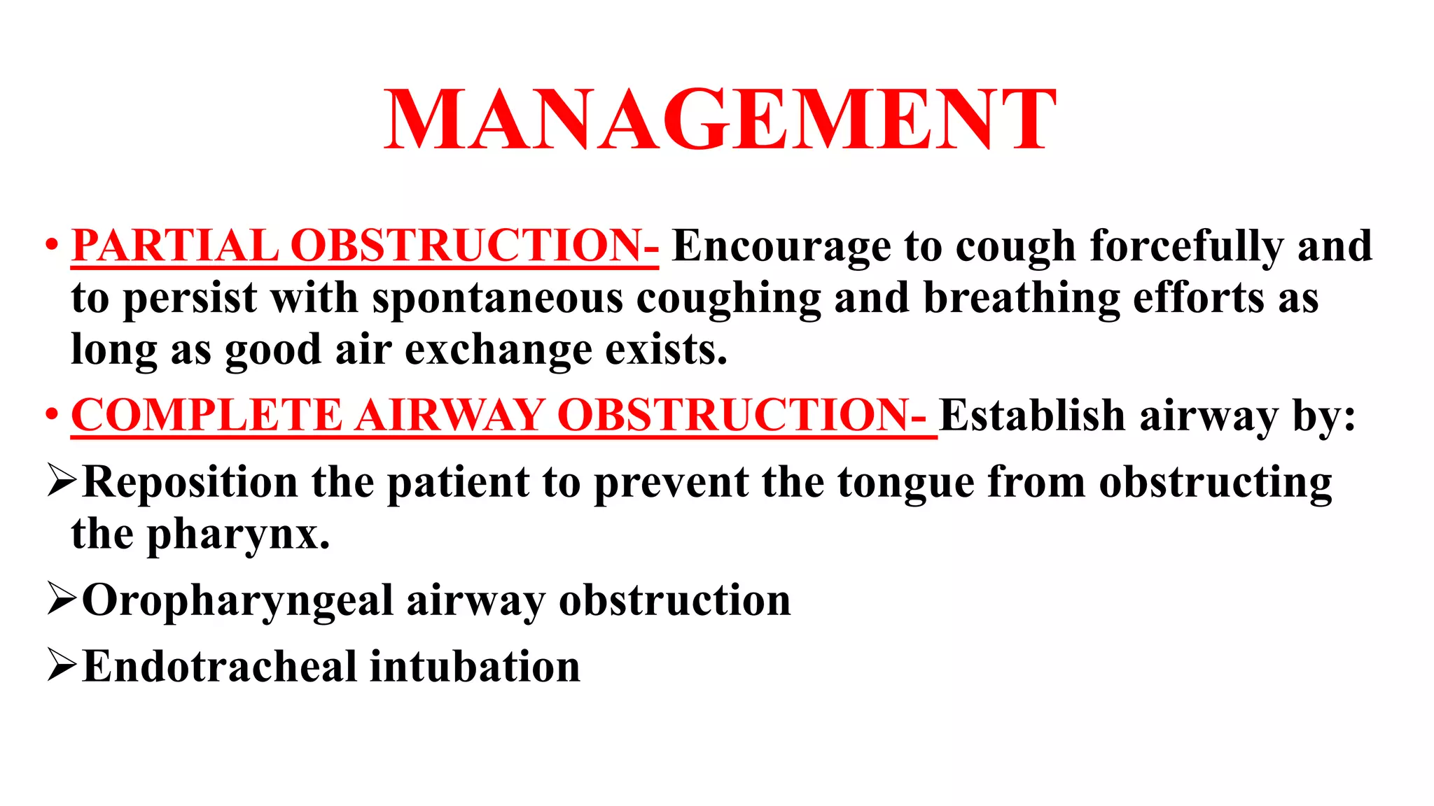 Airway obstruction | PPTX
