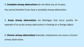 AIRWAY OBSTRUCTION | PPTX | Air Travel | Travel Type