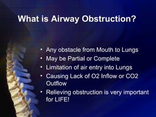 Airway obstruction and management | PPT