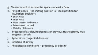 Airway assessment and difficult airway anaesthesia | PPTX