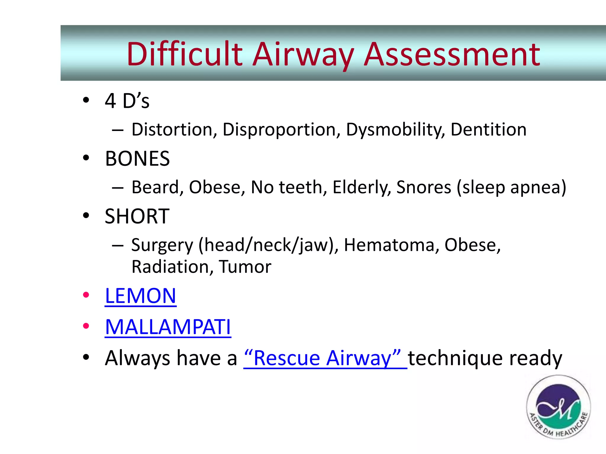 Airway solutions in trauma scenarios | PPTX