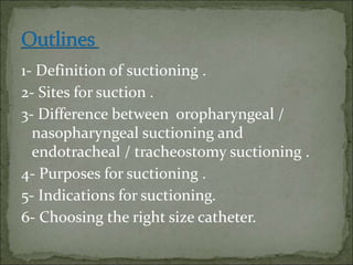 AIRWAY SUCTIONING - Aspirating secretion | PPT
