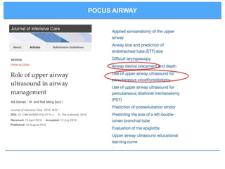 AIRWAY Ultrasound pocus ultrasound slide | PDF