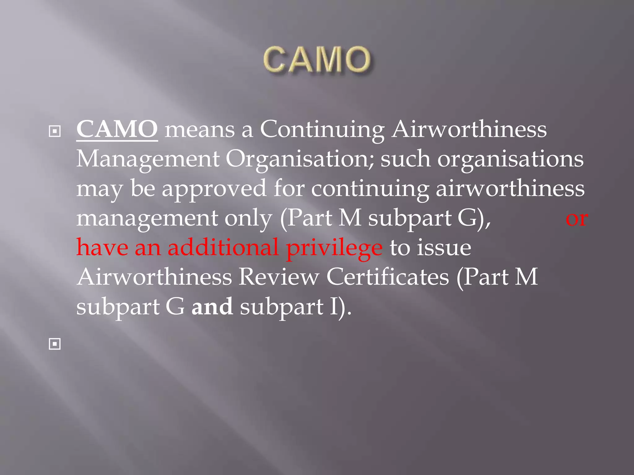 Airworthiness Management Camo | PPTX