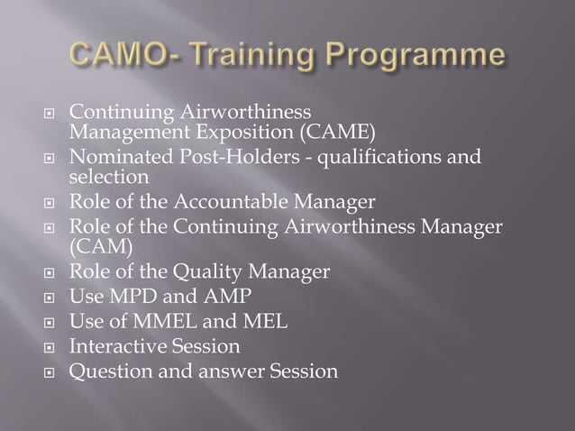 Airworthiness Management Camo | PPTX | Resume Writing and Advice | Job ...