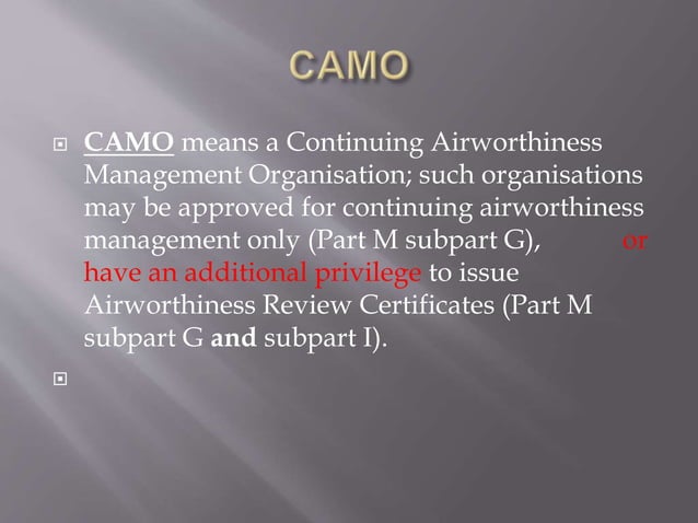 Airworthiness Management Camo | PPTX | Resume Writing and Advice | Job ...