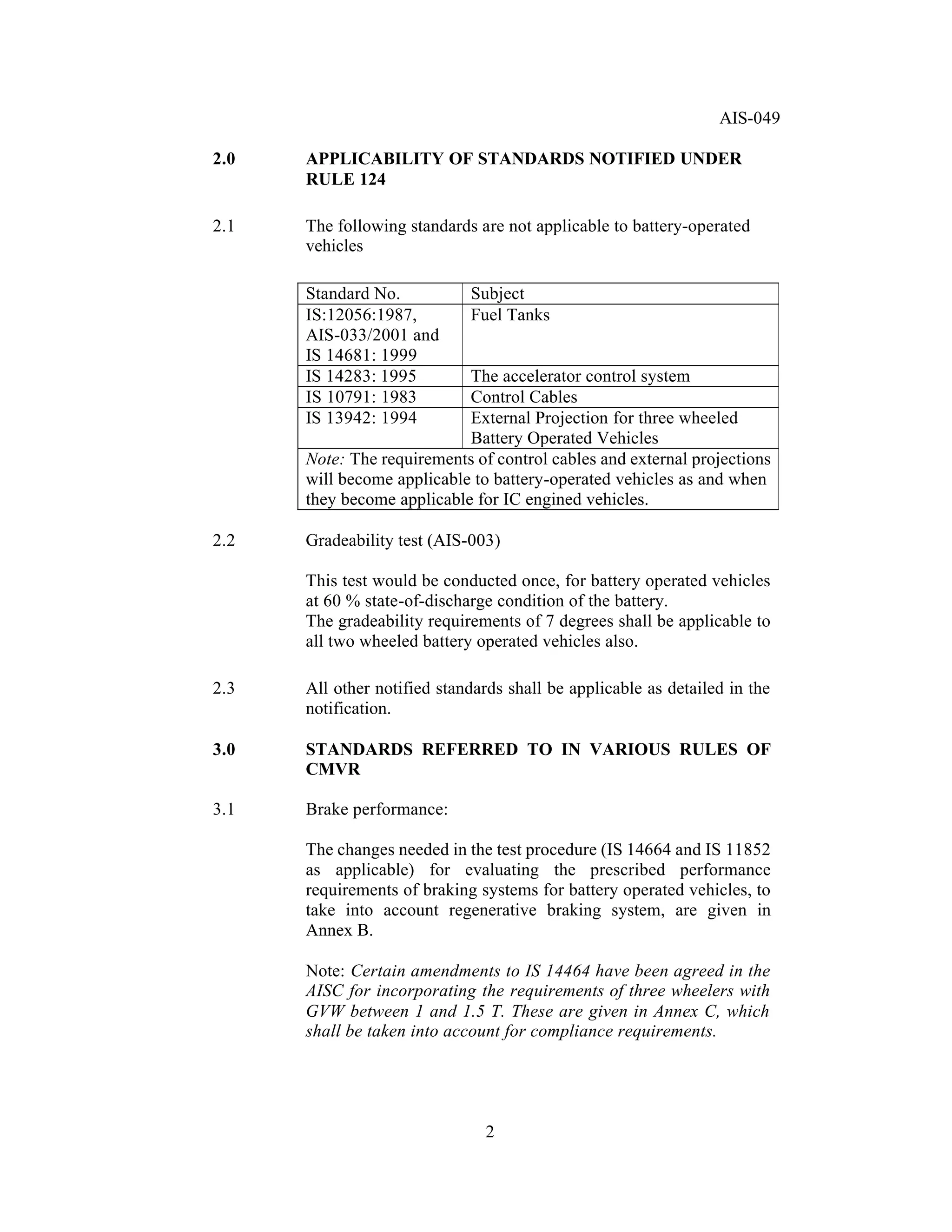 Ais 049 cmvr type approval for battery oprated vehicles | PDF
