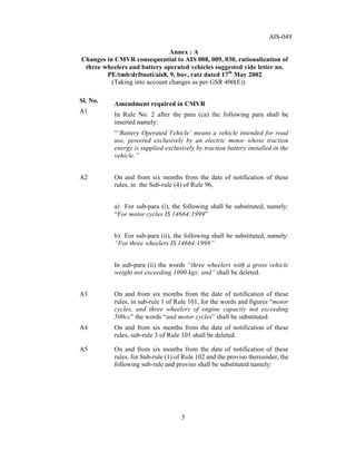 Ais 049 cmvr type approval for battery oprated vehicles | PDF