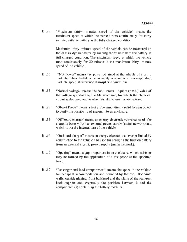 Ais 049 cmvr type approval for battery oprated vehicles | PDF ...