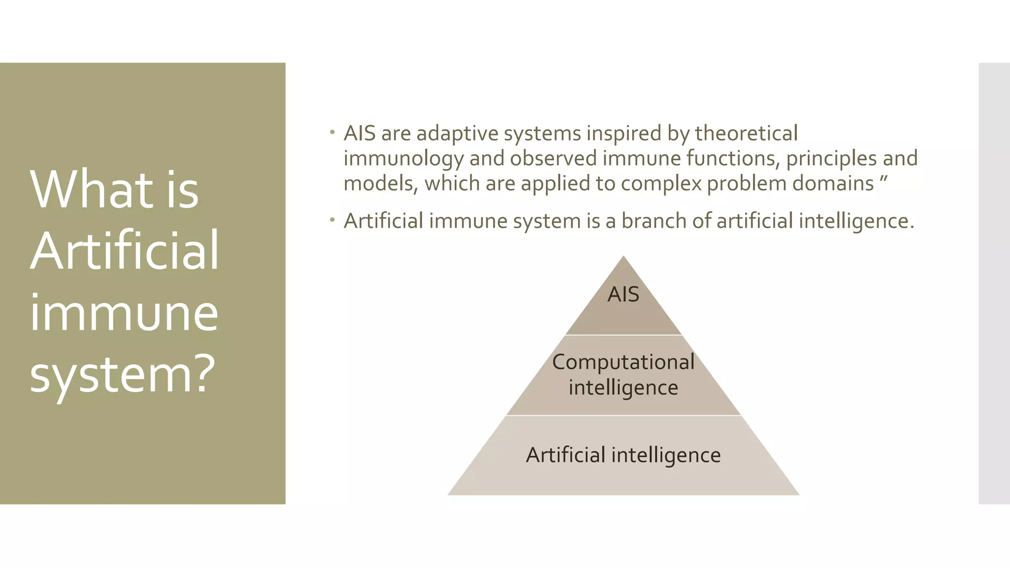 Artificial Immune System Pptx Computer Networking Computing
