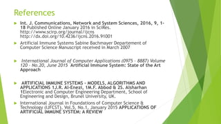 Artificial immune system | PPTX