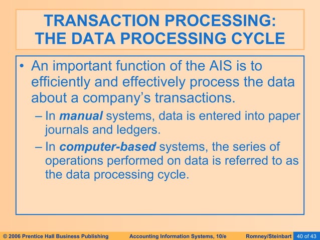 Ais Romney 2006 Slides 02 Business Process | PPT | Business Accounting ...