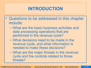 Ais Romney 2006 Slides 10 The Revenue Cycle | PPT