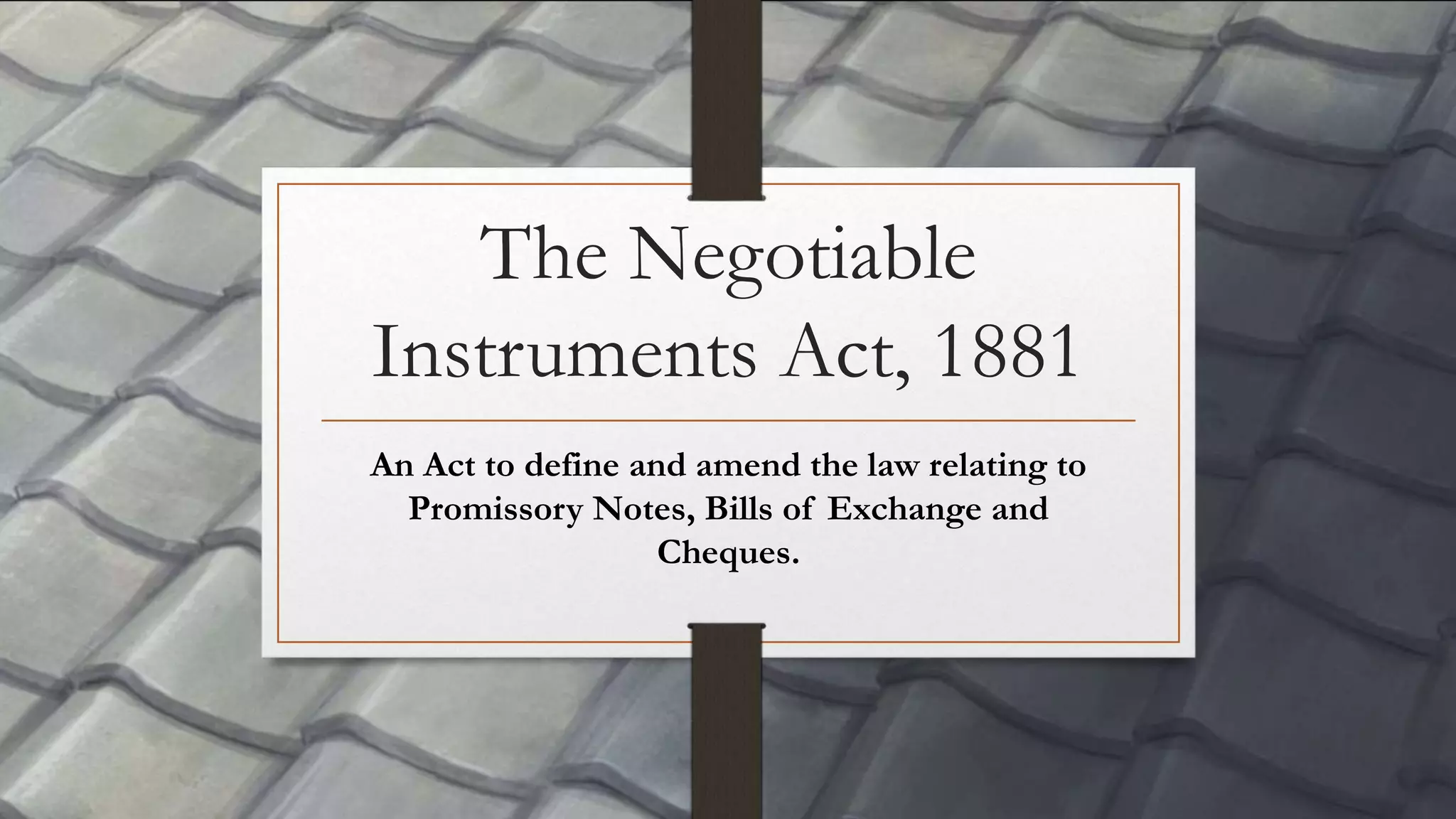 AIS 2102 Examples of Negotiable Instruments | PPT