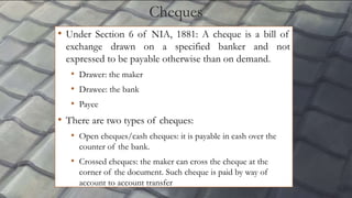 AIS 2102 Examples of Negotiable Instruments | PPT