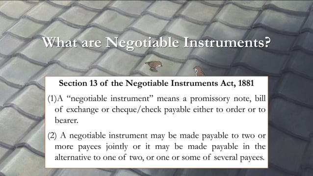 AIS 2102 Introduction to Negotiable Instruments | PPTX