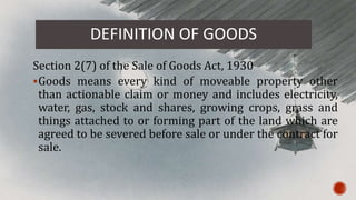 AIS 2102 Introduction to Sale of Goods | PPT