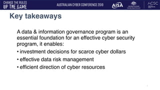 Data governance – an essential foundation to good cyber security ...