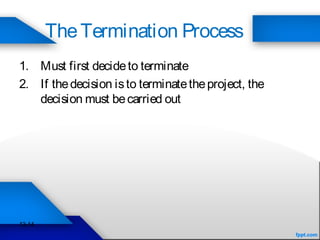 Project Termination | PPT