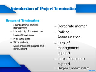 Project Termination | PPT