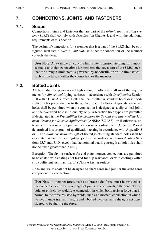Aisc 341 05+supliment | PDF