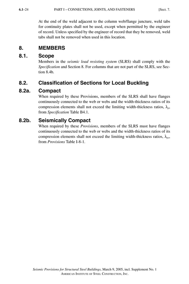 Aisc 341 05+supliment | PDF