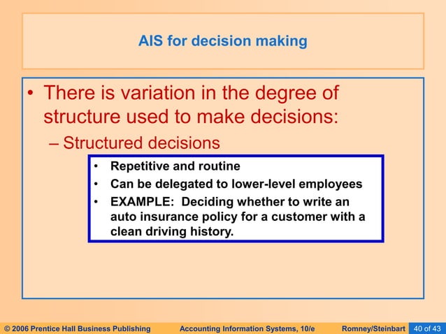 Ais Ch 01 Accounting Information Systems An Overview Ppt Databases