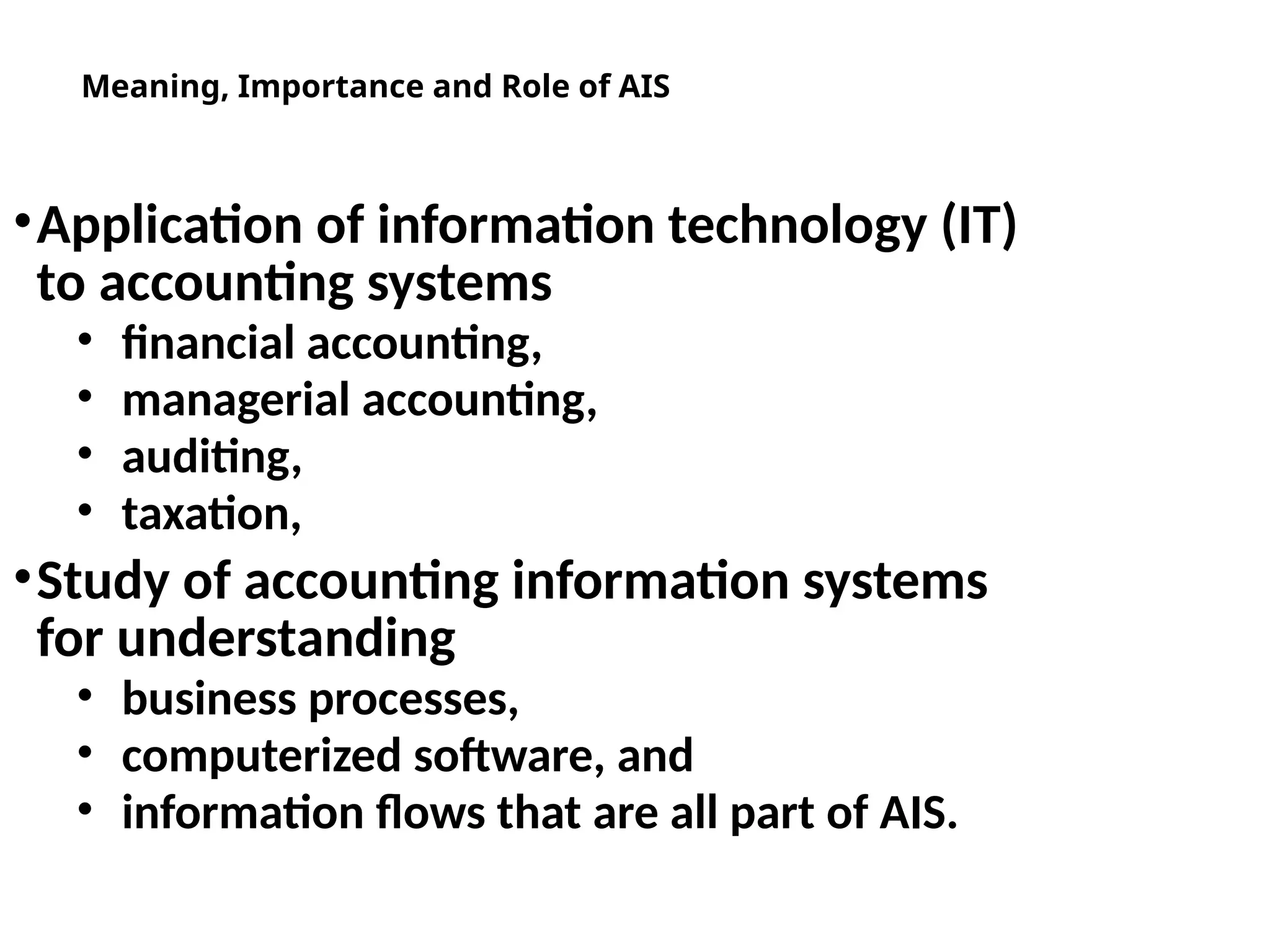 Chapter one - Introduction to accounting information system | PPTX