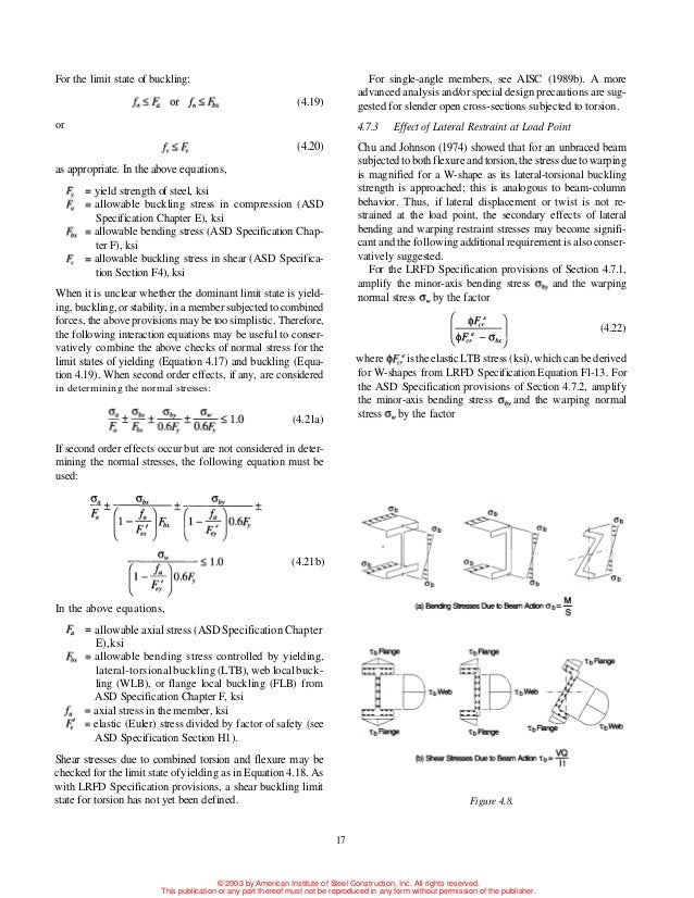 Aisc torsion guide