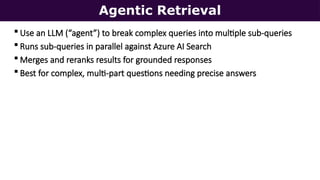 Building Enterprise Agents with Azure AI Search: From RAG to Agentic ...