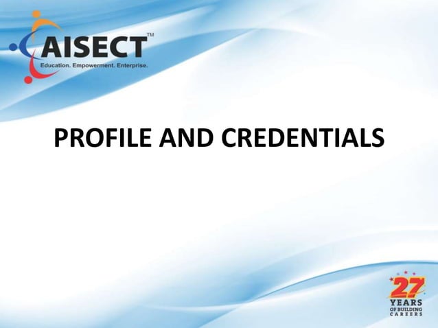 Aisect credentials | PPT