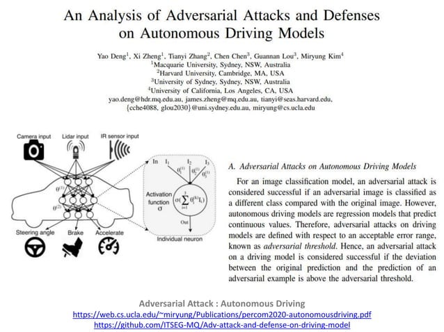 Yapay Zeka Güvenliği : Machine Learning & Deep Learning & Computer Vision Security | PPT