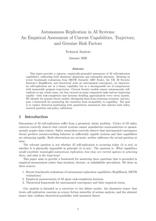 Autonomous Replication in AI Systems: Analysis | PDF