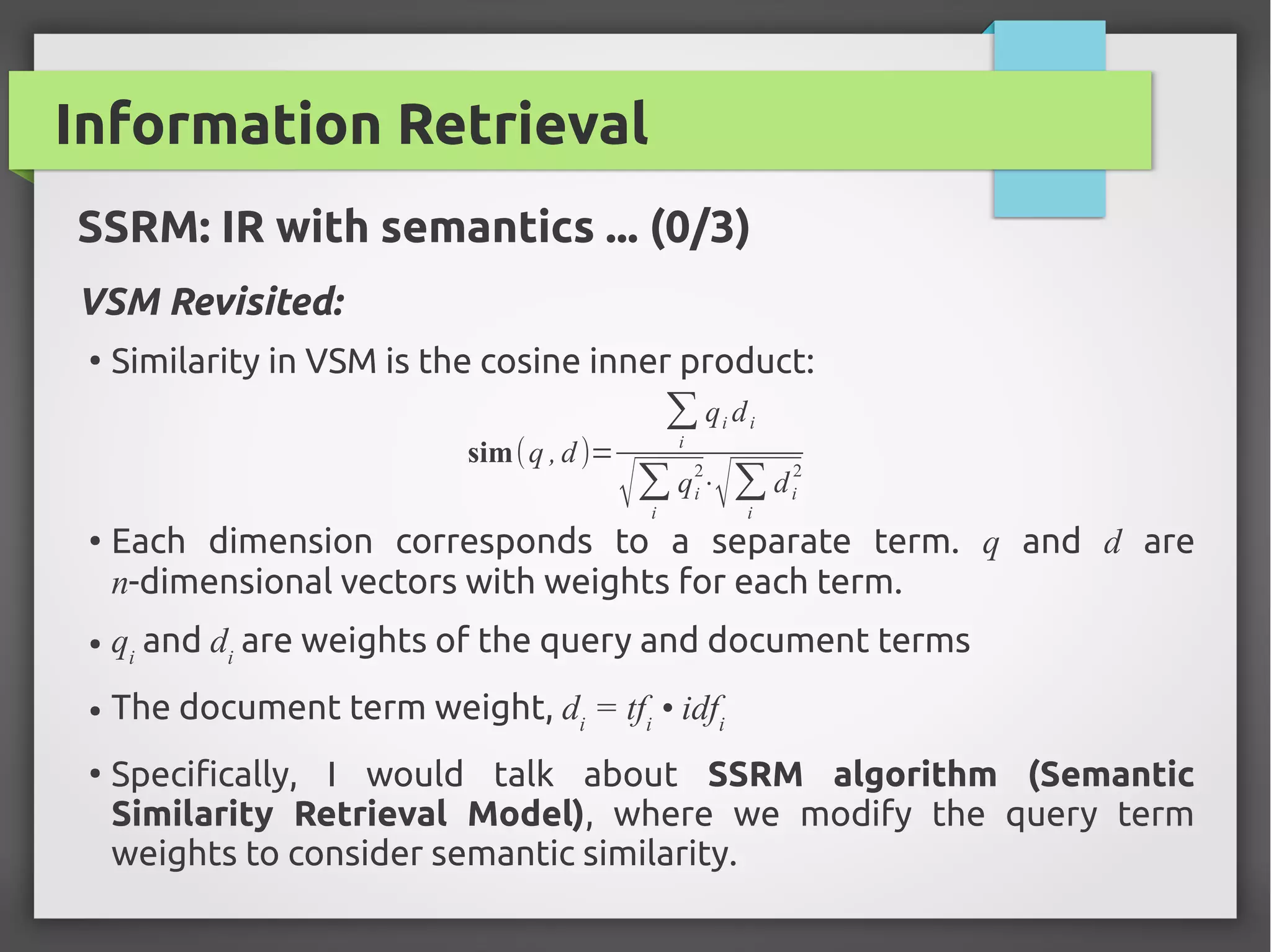 Information Retrieval Using Semantic Similarity Ppt