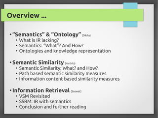 Information Retrieval using Semantic Similarity | PPT