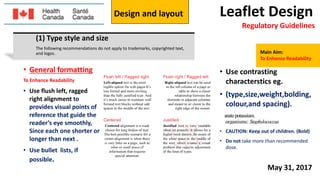 Leaflet Packaging Design Regulations Using Adobe Illustrator | PPTX