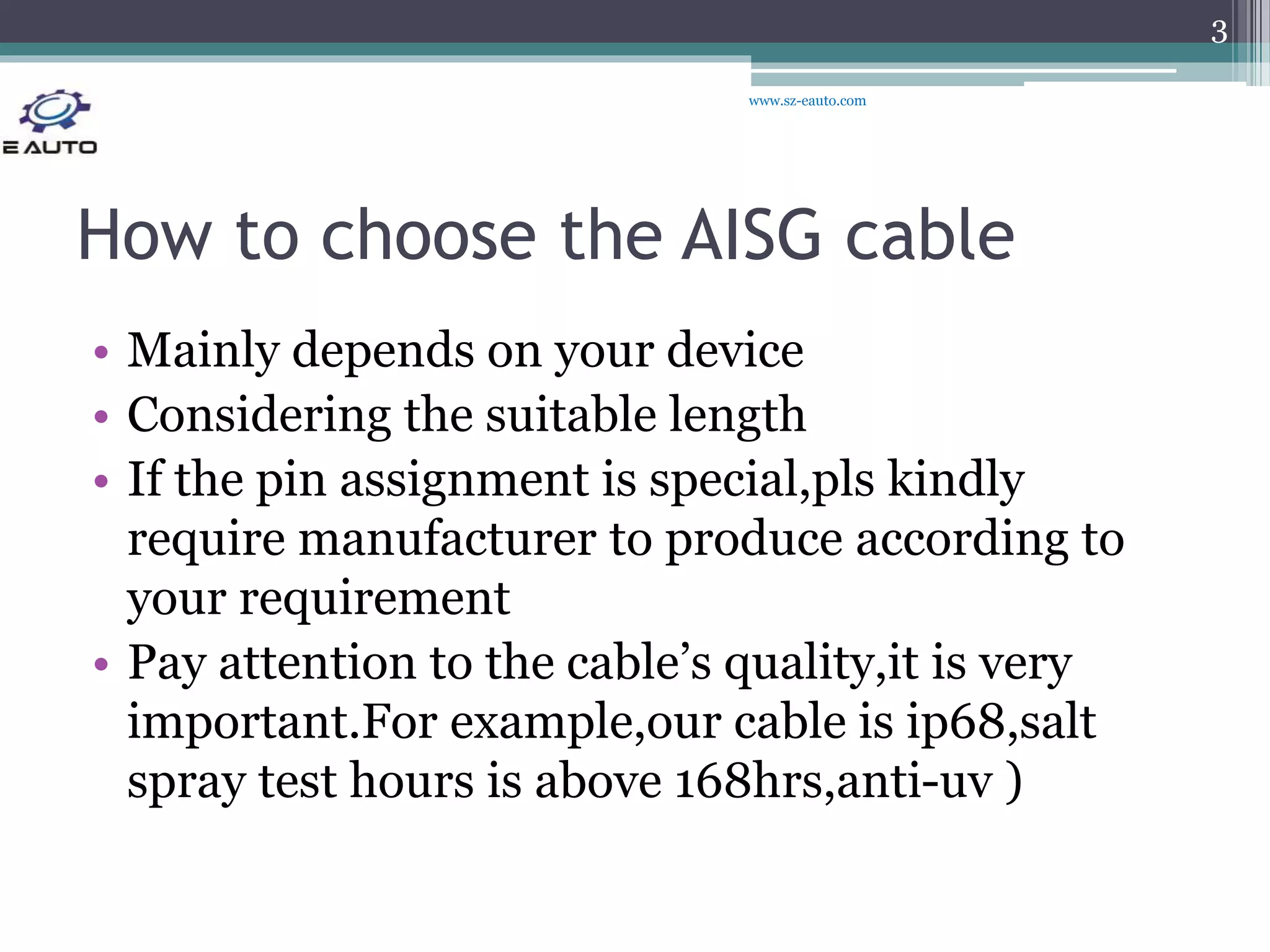 How to choose control cable for cellular antennas/TMA/RET | PPT