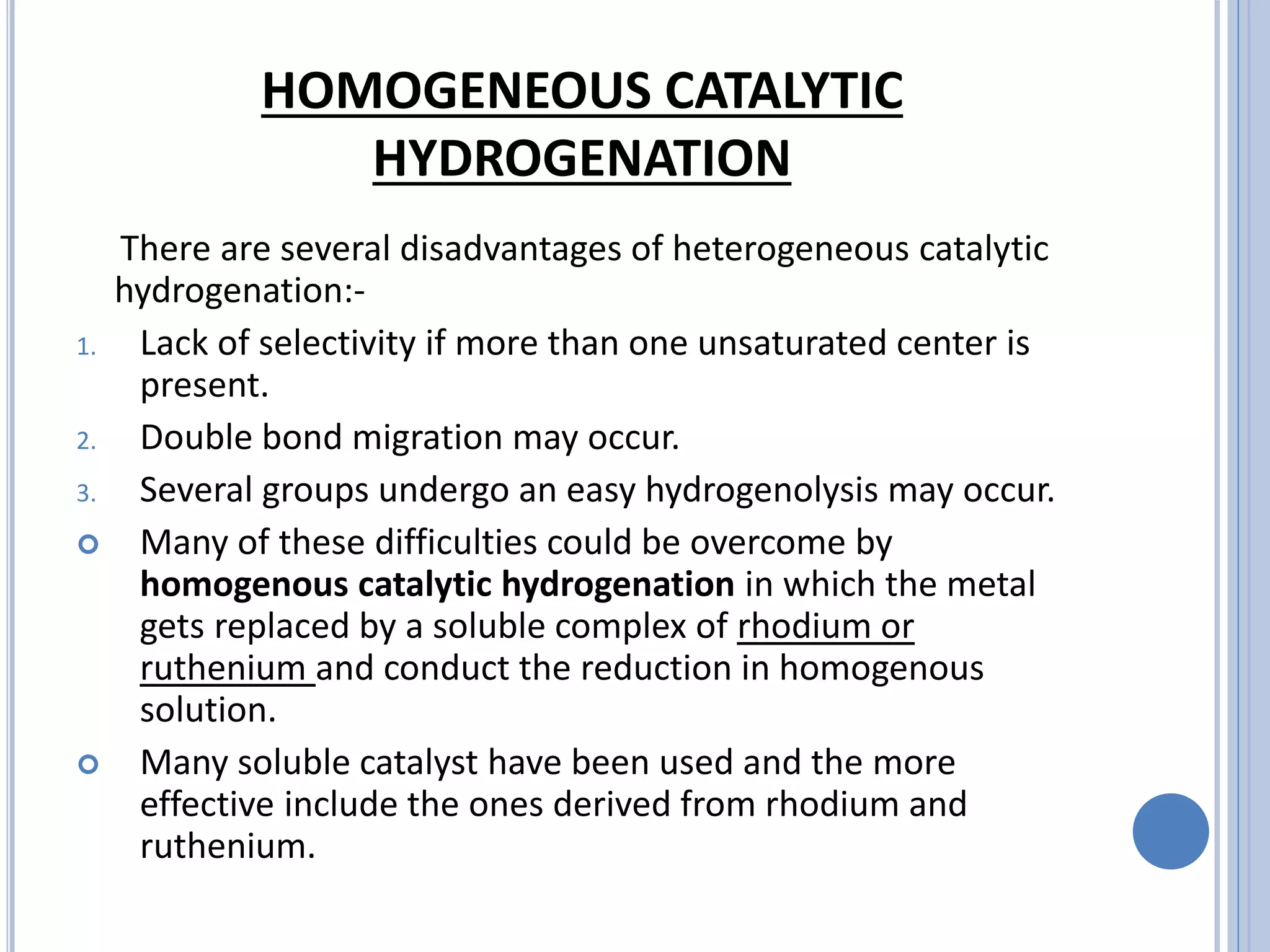 Hydrogenation, catalytic hydrogenation | PPTX