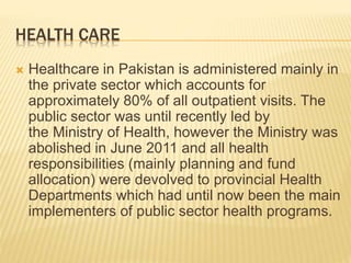 health condition of Pakistan | PPTX