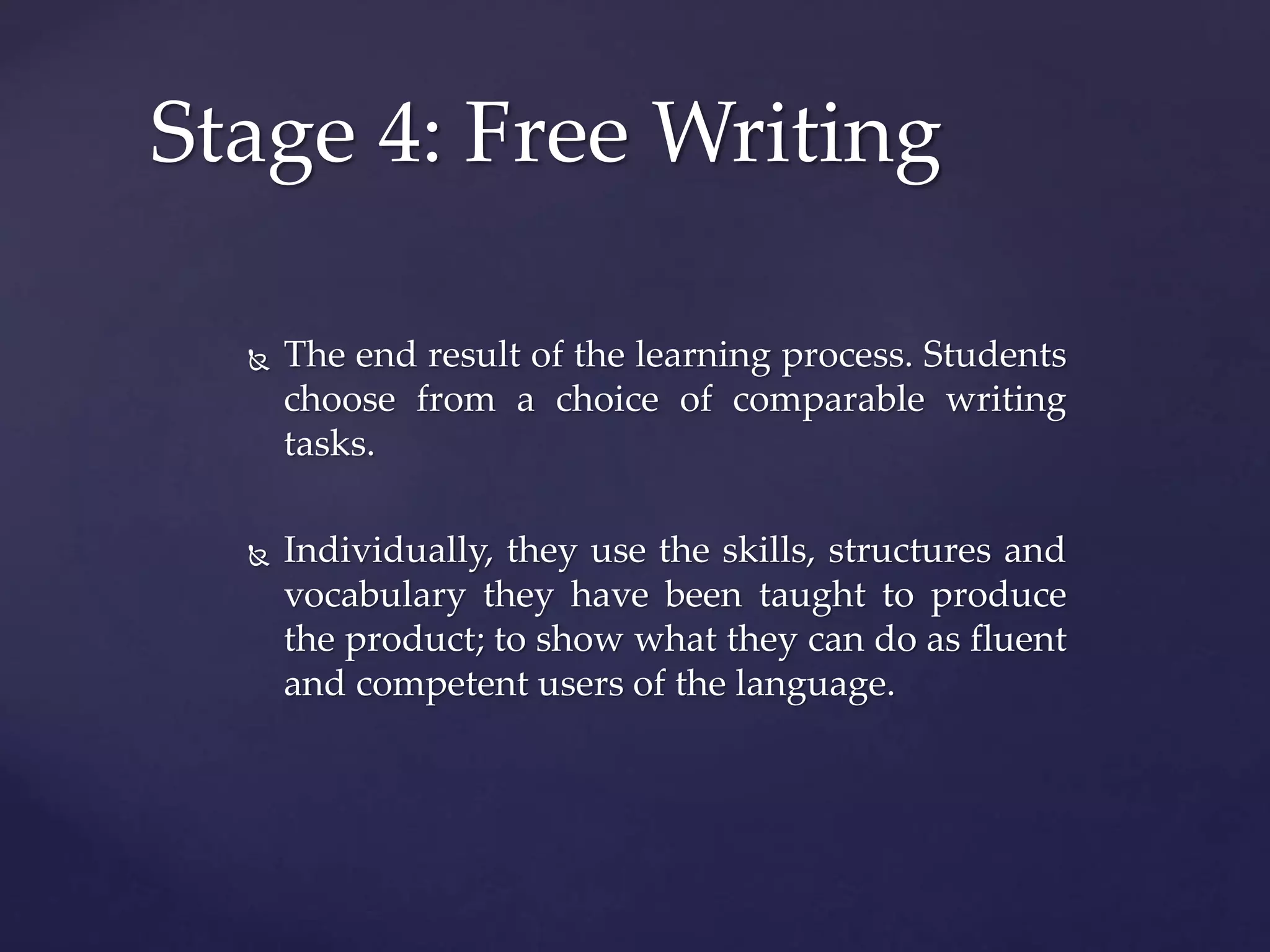 The Stages of Product Approach in Writing | PPTX
