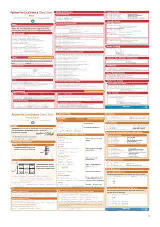 Cheat Sheets for AI, Neural networks, Machine Learning, Deep Learning and Big Data | PDF